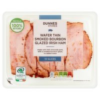 Dunnes Stores Wafer Thin Smoked Bourbon Glazed Irish Ham 10 Slices 130g ...