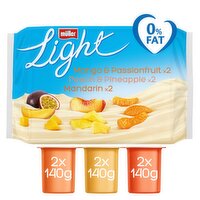 Muller Light Mandarin, Peach & Pineapple and Mango & Passionfruit Fat ...