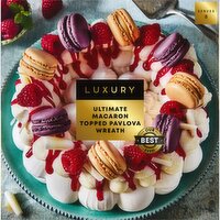 Iceland Luxury Ultimate Macaron Topped Pavlova Wreath 575g - Dunnes Stores