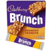 Cadbury Brunch Oats Peanut Chocolate Cereal Bars 4 Pack Multipack 112g ...