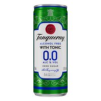 Tanqueray 0.0% Alcohol Free with Tonic Ready to Drink Zero Sugar 250ml ...