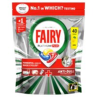 Fairy Platinum Plus Dishwasher Tablets, Lemon, 40 Capsules - Dunnes Stores