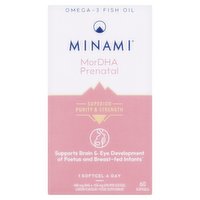 Minami MorDHA Prenatal Lemon Flavour 60 Softgels 64g - Dunnes Stores