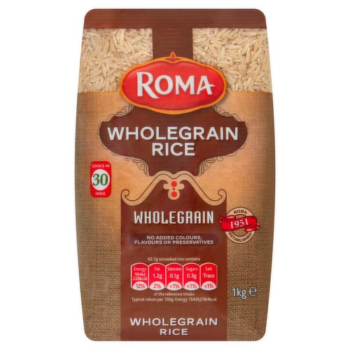 Roma Wholegrain Rice 1kg - Dunnes Stores