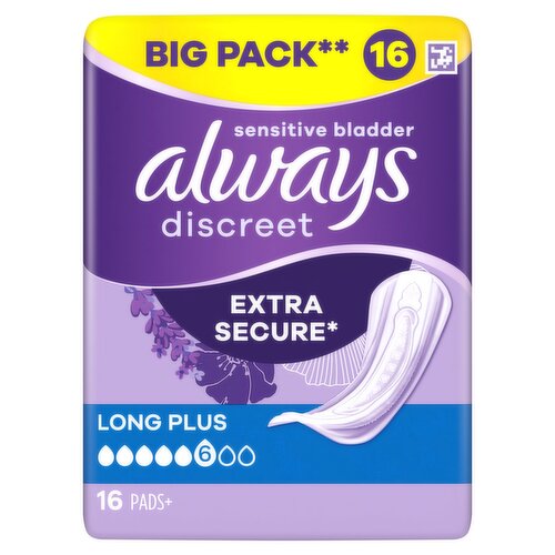 Always Discreet Incontinence Pads Long Plus - Dunnes Stores