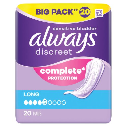 Always Discreet Incontinence Pads Long - Dunnes Stores