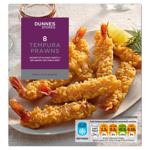 Dunnes Stores 8 Tempura Prawns 120g - Dunnes Stores