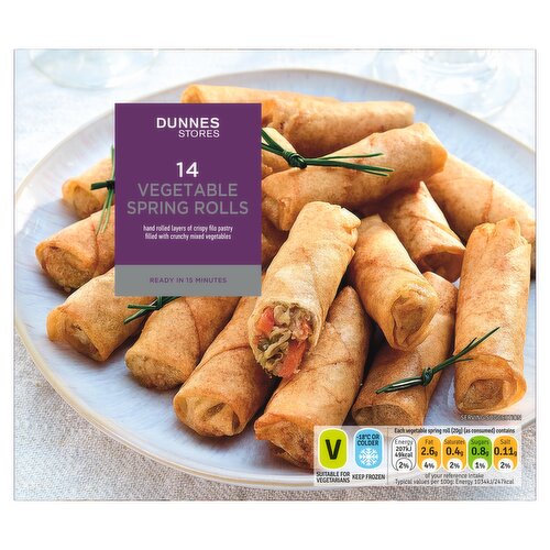 Dunnes Stores 14 Vegetable Spring Rolls 280g - Dunnes Stores