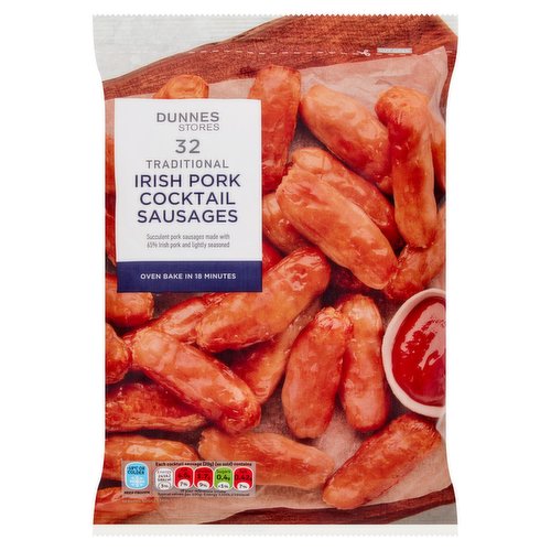 Dunnes Stores Traditional Irish Pork Cocktail Sausages 32 x 20g (650g ...