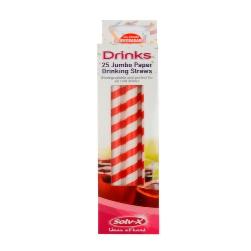 Jumbo Paper Straws (25pk) - Dunnes Stores