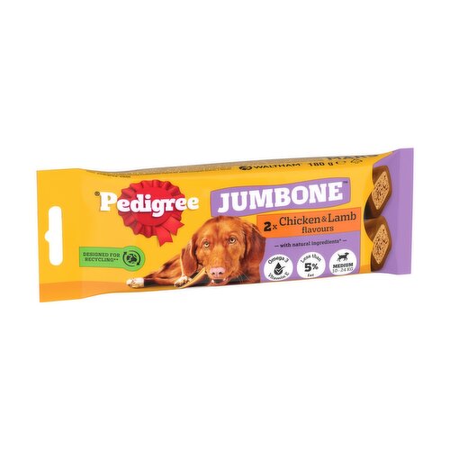PEDIGREE JUMBONE Medium Dog Treats Chicken and Lamb 2 Chews - Dunnes Stores