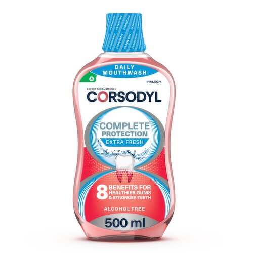 Corsodyl Complete Protection Gum Care Mouthwash Extra Fresh 500 ml ...