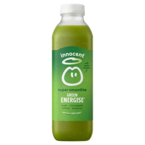 innocent Green Energise, Kiwi, Cucumber, Apple & Matcha Super Smoothie ...