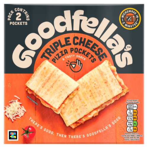 Goodfella's 2 Triple Cheese Pizza Pockets 250G - Dunnes Stores