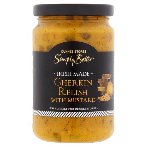 Dunnes Stores Simply Better Gherkin Relish with Mustard 300g - Dunnes ...