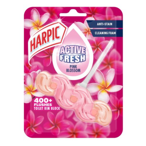 Harpic Active Fresh Pink Blossom Toilet Rim Block Single - Dunnes Stores