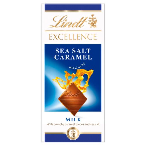 Lindt Excellence Milk Sea Salt Caramel Chocolate Bar 100g - Dunnes Stores