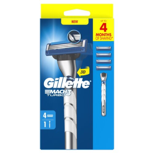 Gillette Mach3 Turbo Razor - 4 Blades - Dunnes Stores