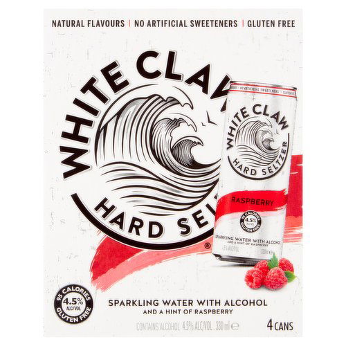 White Claw Hard Seltzer Raspberry 4 x 330ml - Dunnes Stores