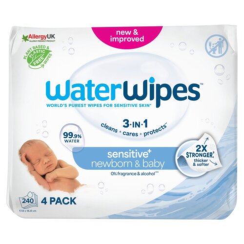 WaterWipes Original Baby Wipes 240 wipes - Dunnes Stores