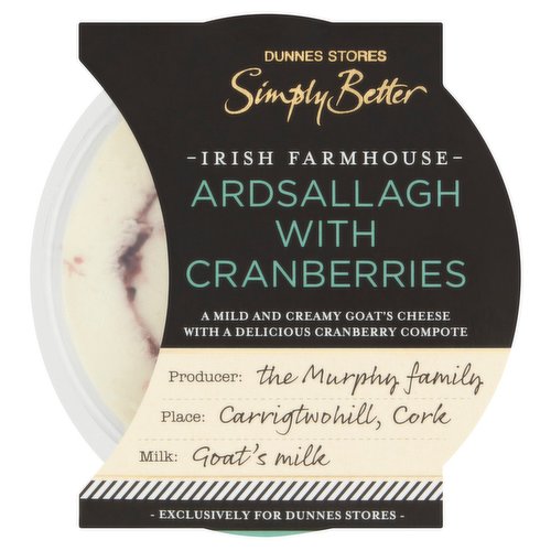 Dunnes Stores Simply Better Irish Farmhouse Ardsallagh with Cranberries ...