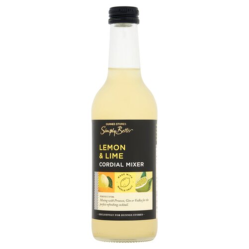 Dunnes Stores Simply Better Lemon & Lime Cordial Mixer 330ml - Dunnes ...