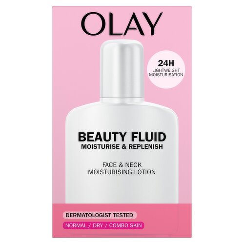 Olay Beauty Fluid Moisturise & Replenish Face, Neck And Body Lotion ...