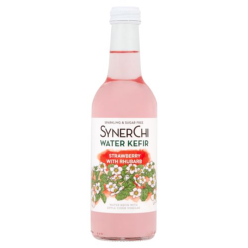 SynerChi Water Kefir Strawberry with Rhubarb 330ml - Dunnes Stores