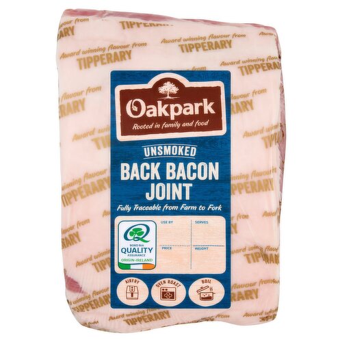 Oakpark Unsmoked Back Bacon Joint 1.2kg - Dunnes Stores