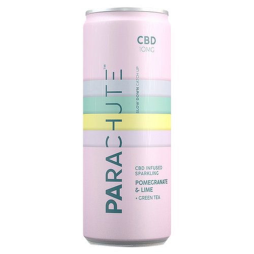 Parachute CBD Drink Infused Sparkling Pomegranate & Lime Green Tea ...