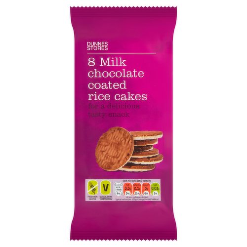 Dunnes Stores 8 Milk Chocolate Coated Rice Cakes 120g - Dunnes Stores