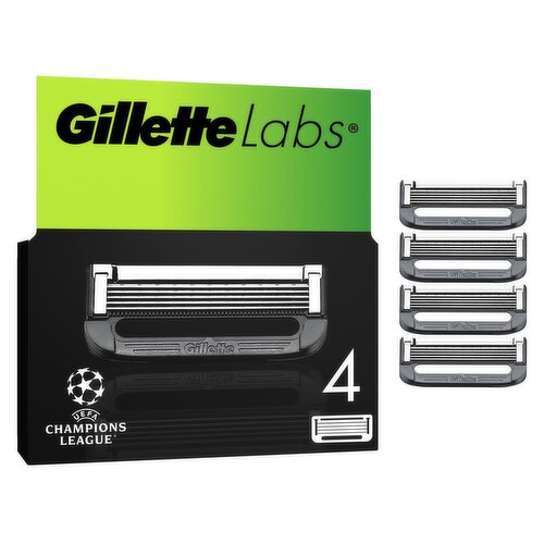 UEFA Champions League Special Edition GilletteLabs, Pack of 4 Razor ...