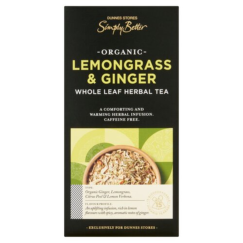 Dunnes Stores Simply Better Organic Lemongrass & Ginger 30g - Dunnes Stores