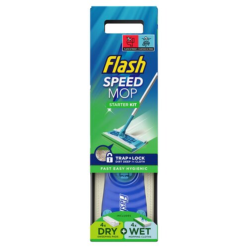Flash Floor Cleaner Speedmop Starter Kit (4 Wet + 4 Dry Pads) - Dunnes ...