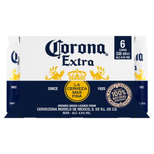 Corona Extra Premium Lager Beer Cans 6x330ml - Dunnes Stores