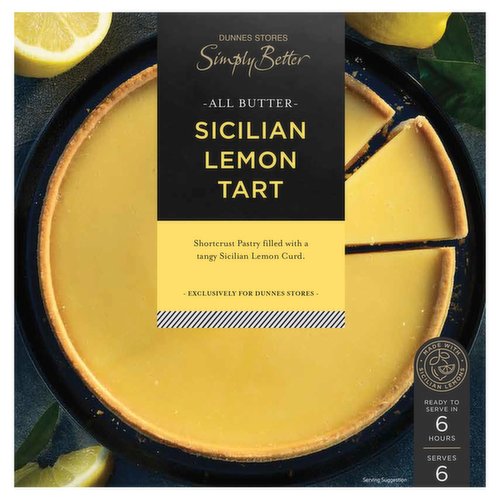 Dunnes Stores Simply Better All Butter Sicilian Lemon Tart 480g ...