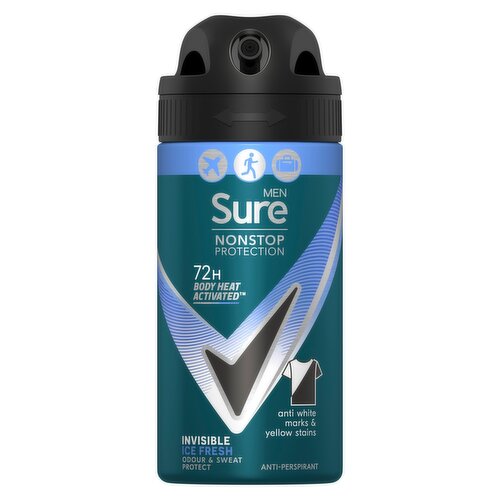 Sure Men Compressed Anti-perspirant Aerosol Invisible Ice Fresh Nonstop ...