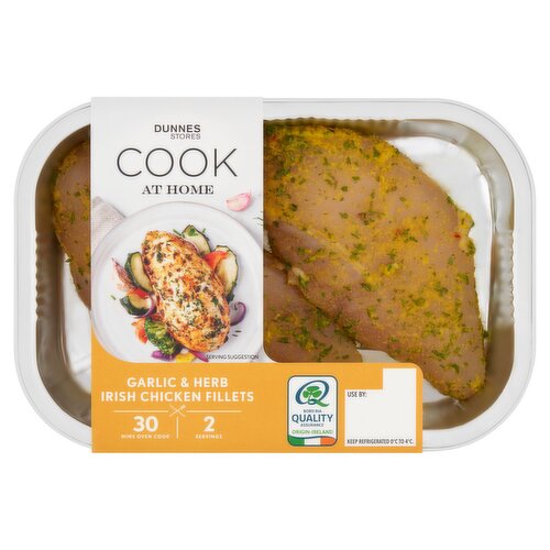 Dunnes Stores Cook at Home Garlic & Herb Irish Chicken Fillets 280g ...