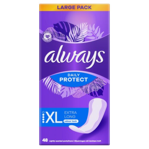 Always Daily Protect Extra Long Panty Liners 48 Liners - Dunnes Stores
