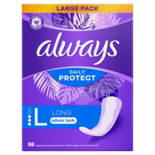 Always Daily Protect Long Panty Liners 58 Liners - Dunnes Stores