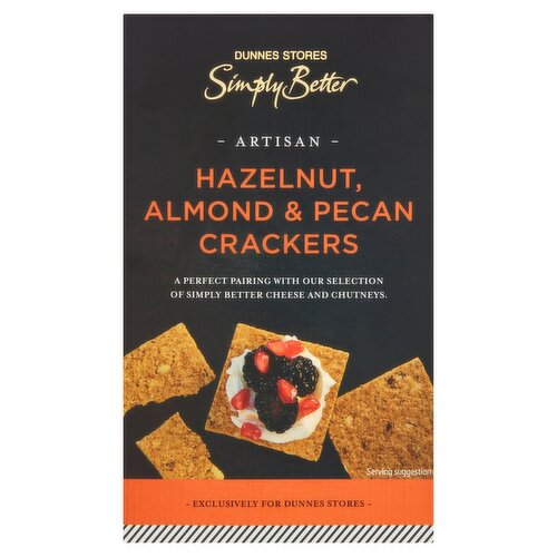 Dunnes Stores Simply Better Artisan Hazelnut, Almond & Pecan Crackers ...