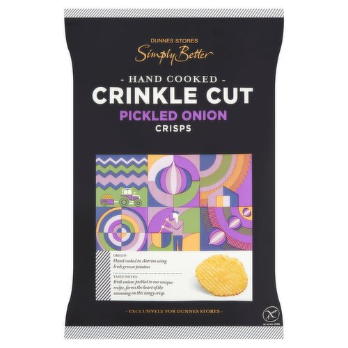 Dunnes Stores Simply Better Hand Cooked Crinkle Cut Pickled Onion ...