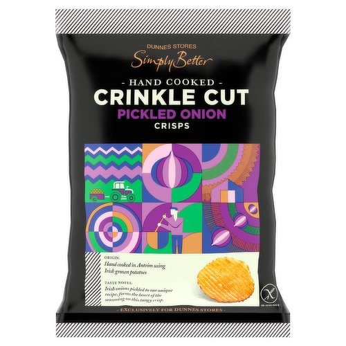 Dunnes Stores Simply Better Hand Cooked Crinkle Cut Pickled Onion ...