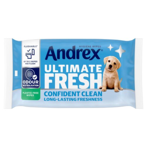 Andrex® ULTIMATE FRESH Hygiene Wipes Odour Control Moist Toilet Tissue ...