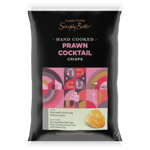 Dunnes Stores Simply Better Hand Cooked Prawn Cocktail Crisps 125g ...