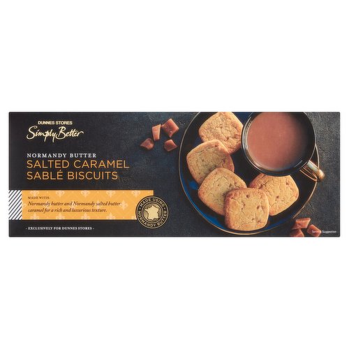 Dunnes Stores Simply Better Salted Caramel Sablé Biscuits 140g - Dunnes ...