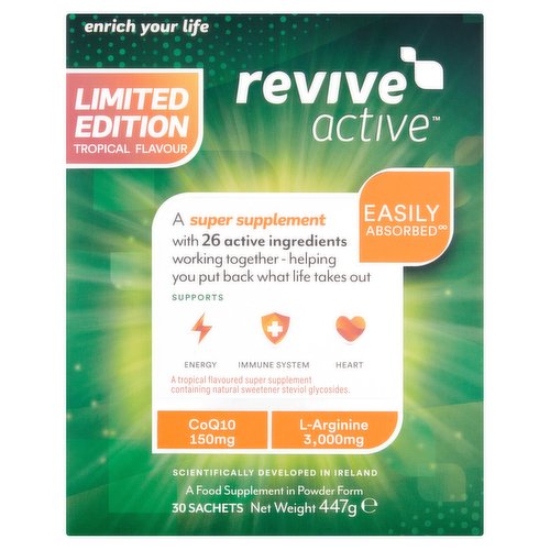 Revive Active Limited Edition Tropical Flavour 30 Sachets 447g - Dunnes ...