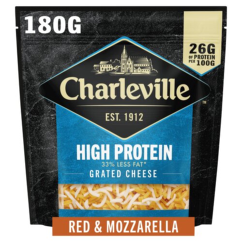 Charleville High Protein Red & Mozz Grated 180G - Dunnes Stores