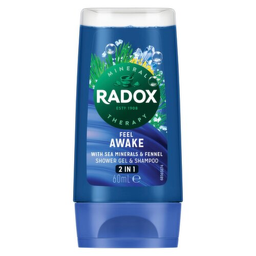 Radox Mineral Therapy 2-in-1 Shower Gel & Shampoo Feel Awake 60 ml ...