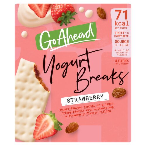 Go Ahead Strawberry Fruit Yogurt Breaks Snack Bars Multipack 4 x 35.5g ...